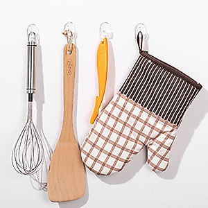 Jetec 60 Pieces Clear Adhesive Hooks Transparent Wall Hooks Christmas Window Hanger Ring Hanger Adhesive Hanging Hooks with Non Marking Sticker for Kitchen Bathroom Bedroom Office