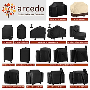 Arcedo Grill Cover 60 Inch, Heavy Duty Waterproof BBQ Cover, Fade Resistant Gas Grill Cover, Durable Outdoor Barbecue Cover Compatible for Weber, Char Broil, Nexgrill, Napoleon and More Grills