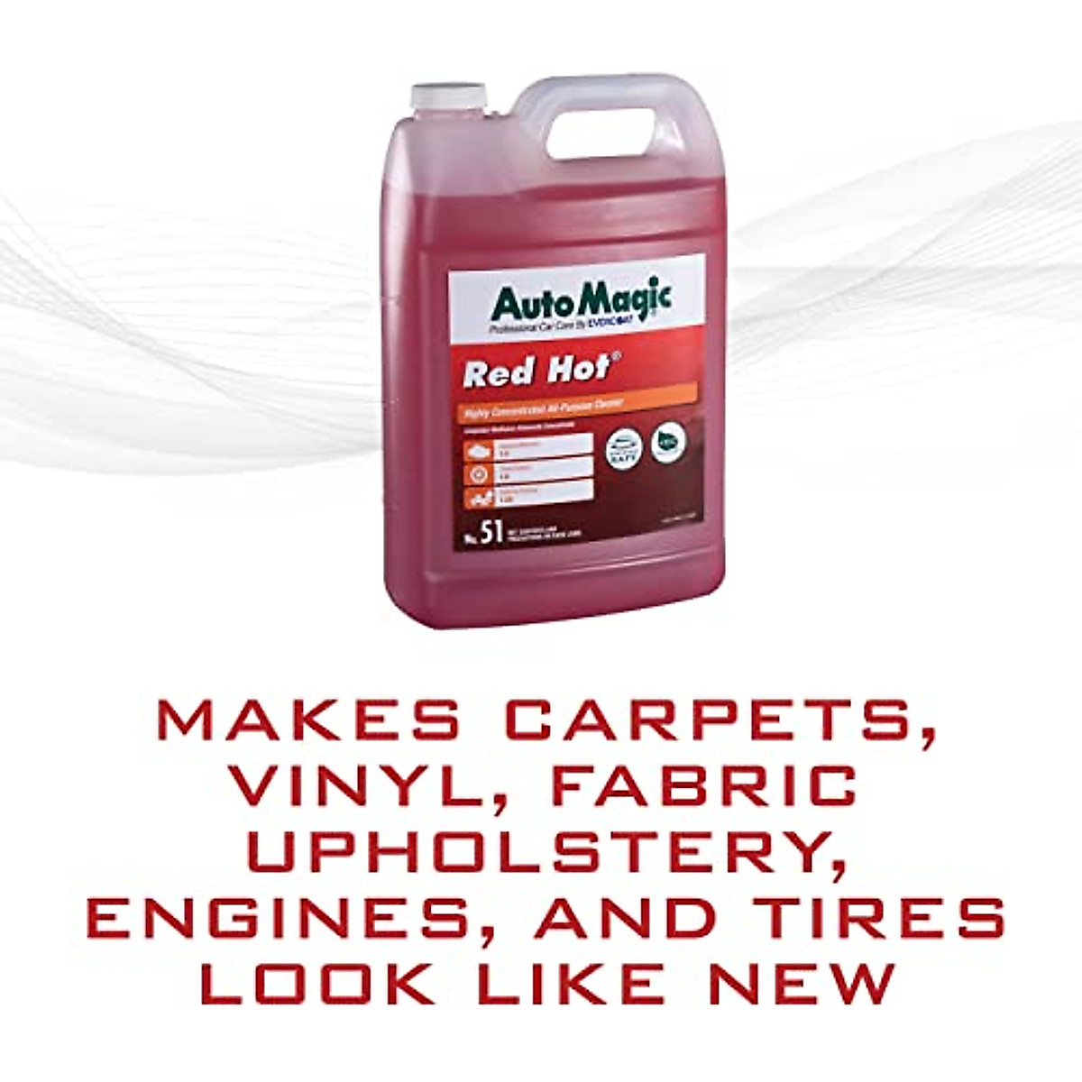 Auto Magic Red Hot All-Purpose Cleaner - Heavy-Duty Cleaner for Interior and Exterior - 128 Fl Oz