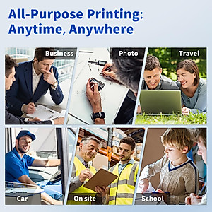 JADENS Portable Printers Wireless for Travel, Support 8.5" X 11" US Letter, Bluetooth Thermal Printer Compatible with iOS, Android & Laptop, Inkless Mobile Printer for Office, Home, School