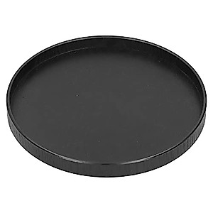 Milltrip Round Wooden Food Fruit Serving Tray Service Plate for Home Kitchen Hotel Use Black(24cm/9.4in)