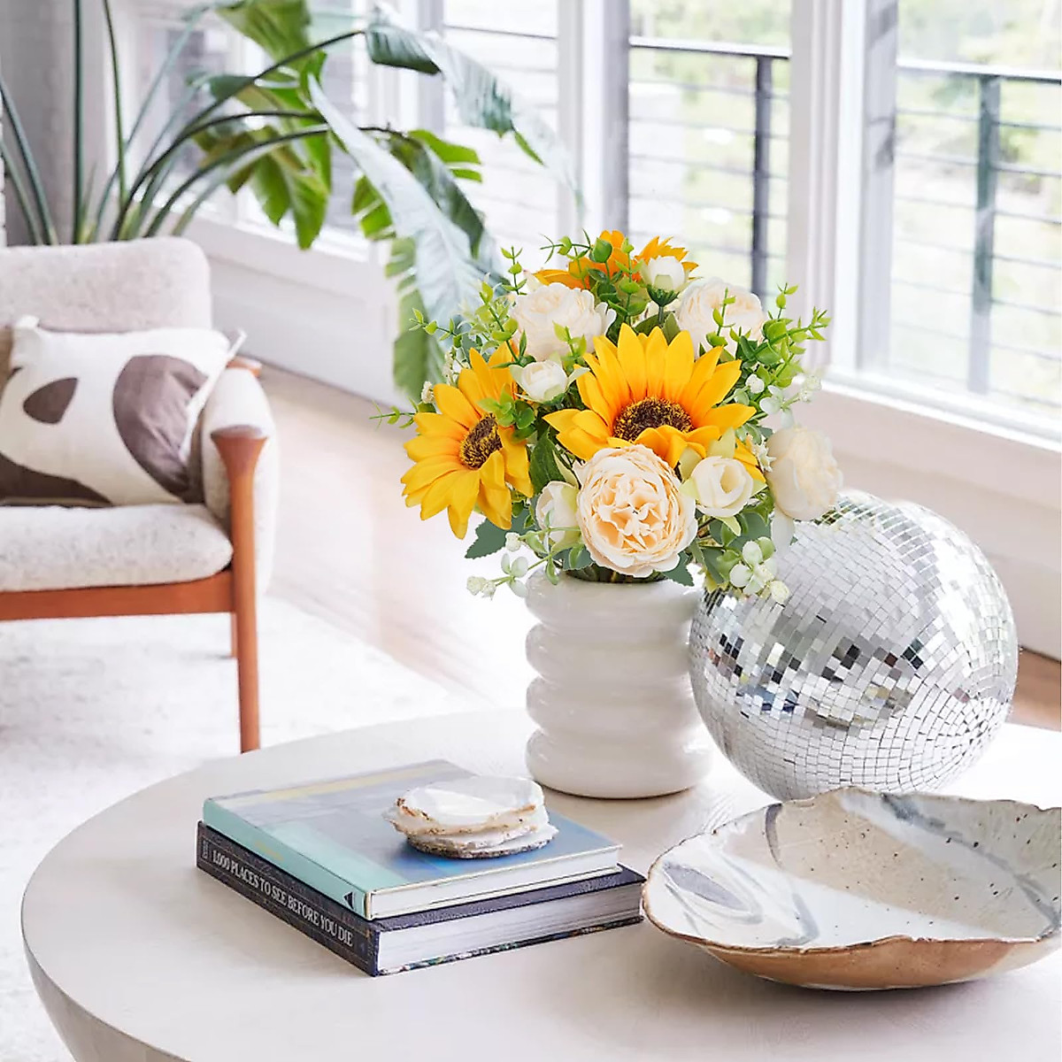 HO2NLE 4PCS Artificial Flowers Branches Faux Silk Cherry Blossoms Stem Fake Floral for Home Garden Restrant Hotel Parties Wedding Table Centenpieces Arrangements Decor Spray in Pink