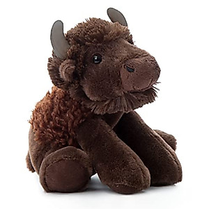 The Petting Zoo Floppy Bison Stuffed Animal Plushie, Gifts for Kids, Wild Onez Wildlife Animals, Bison Plush Toy 9 inches