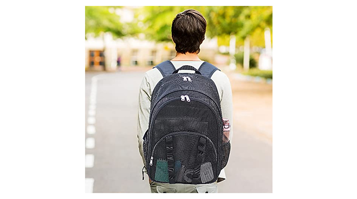Heavy Duty Mesh Backpack – Lightweight & Durable College Daypack