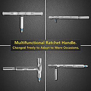 Ratchet Screwdriver Set 24 in 1 Precision Screwdriver Bit Screwdriver Sets With Case Duka Tools Ratchet Screwdriver with Detachable Handle for Watch Computer Electronics Father'screwdriver set (Black)