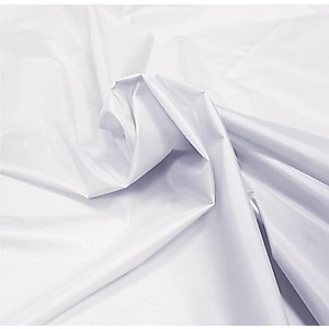 A-Express Waterproof Polyester Fabric - Outdoor Kite Material - Lightweight - Tear Resistant - 59 Inches Wide by The Yard - for Cushion Covers, Tent, Flags, Bags, Tarp Cover - White 5 Yards