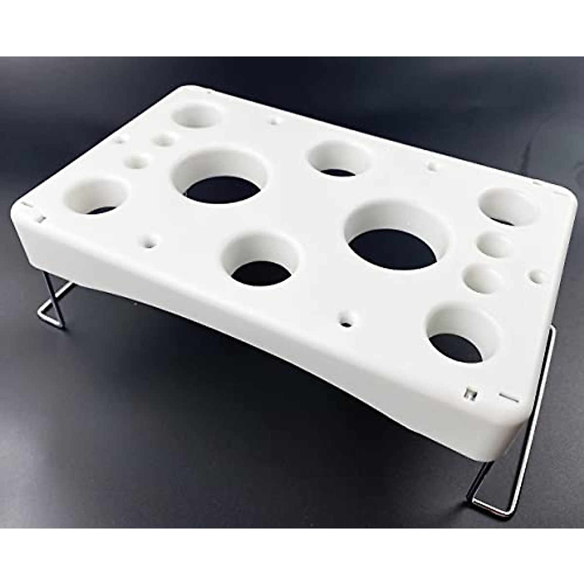Cake Decorating Icing Bag Holder Tray Stand - 8-Hole Cream Bag Rack Icing Shelf ABS Stainless Steel Detachable Cake Decorating Pastry Bag
