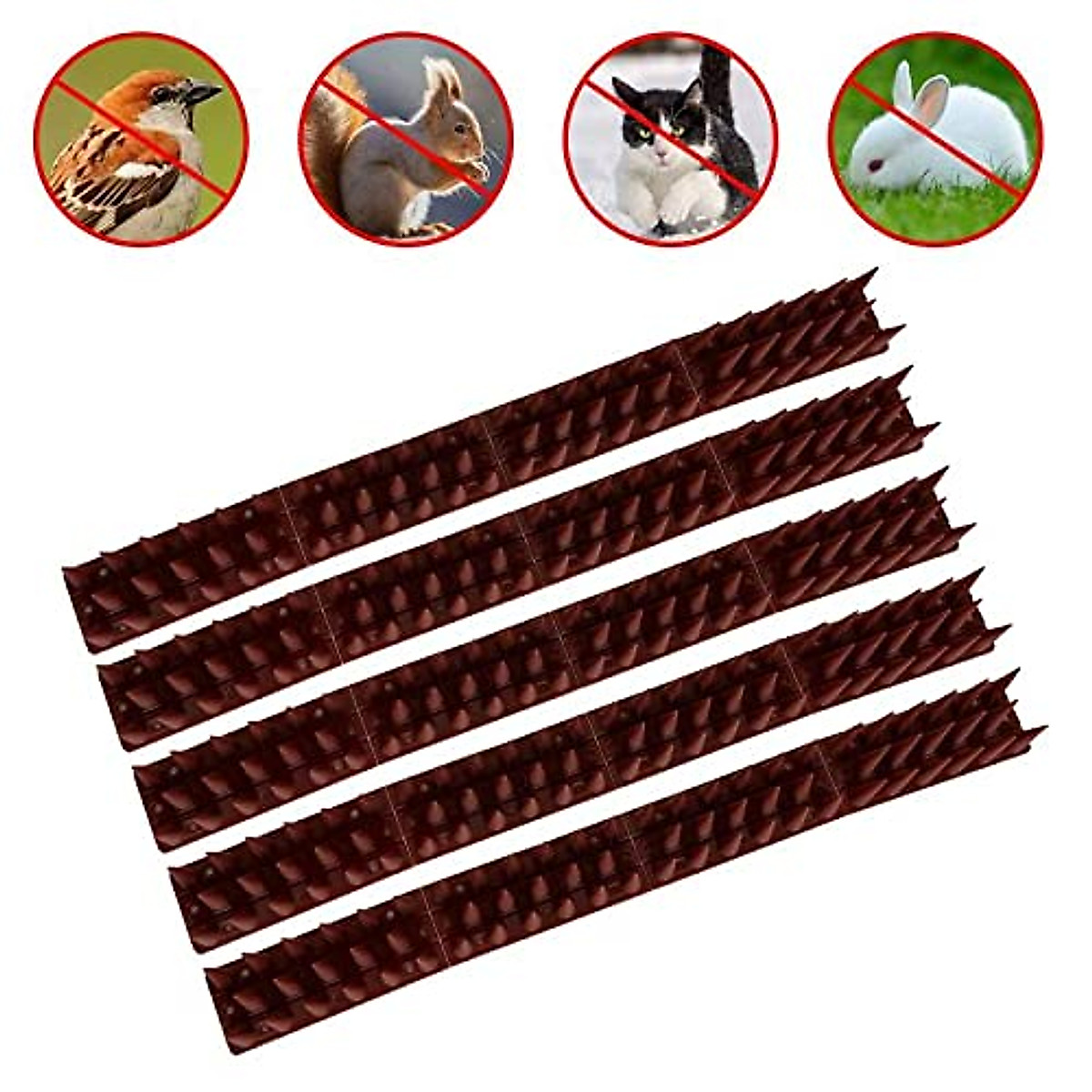 Bird Spikes, Bird Deterrent Spikes for Small Birds Pigeon Squirrel Raccoon Cats Crow Bird Repellent Spikes for Outside to Keep Birds Away