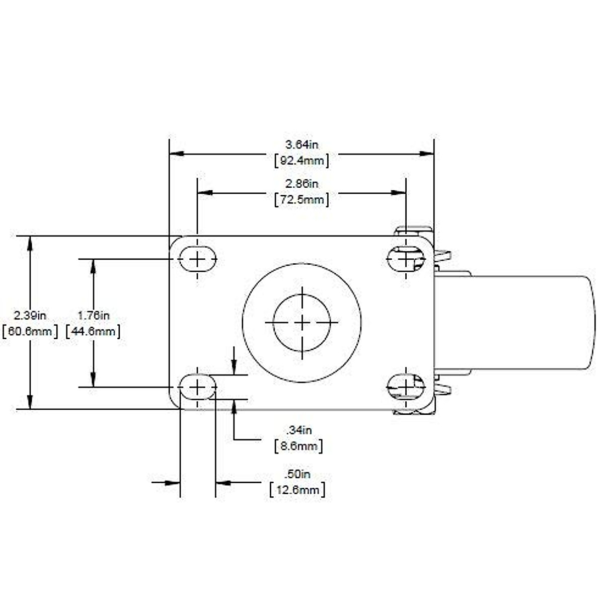 3" Caster Set of 4 | Heavy Duty Low Profile Swivel Casters | Polyolefin Wheels with Sealed Ball Bearings | 2,000lbs Capacity Per Set
