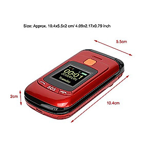 Tosuny Cell Phone for Seniors,Easy to use, Full VoiceAssistance Flip Phone 2.4 inch Touch Screen Support Dual SIM Card and 2800mAh Large Capacity Battery and High Light Flashlight(US Plug)