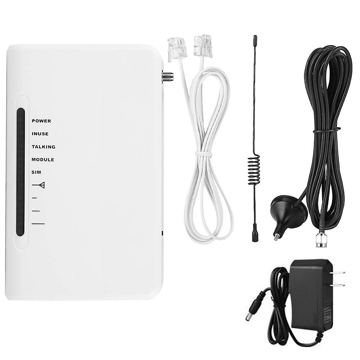 Bewinner Fixed Terminal Main Unit, Worldwide LED Fixed Terminal Quad-Band GSM 850/900/1800/1900Mhz Alarm with LED Lights Display for Telephone Landlines, Alarms, Recording