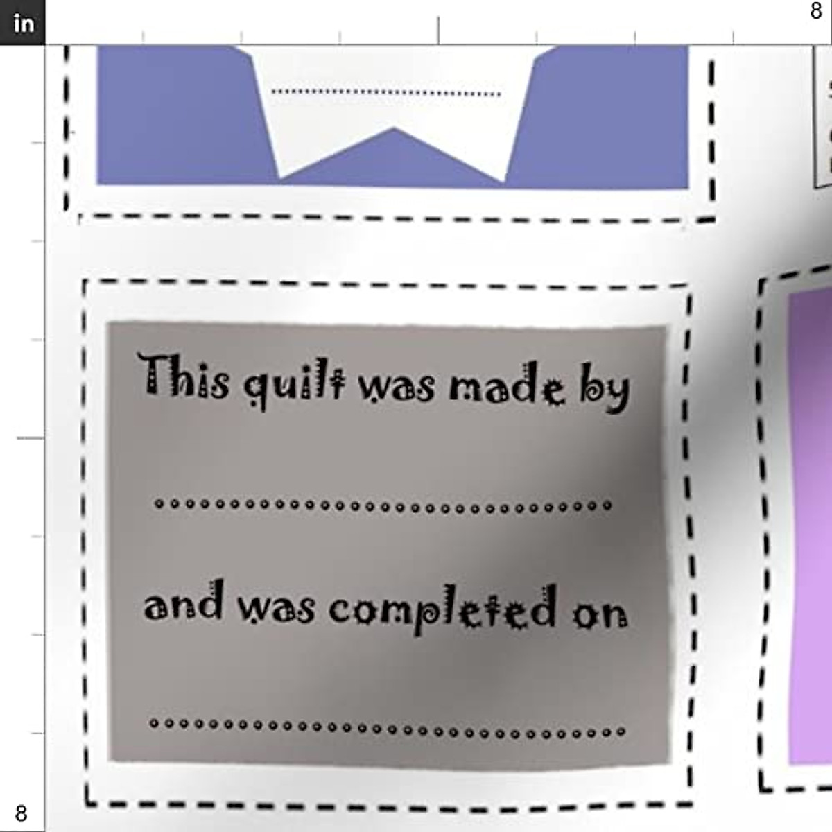 Spoonflower Fabric - Quilt Label Out Sewing Printed on Petal Signature Cotton Fabric Fat Quarter - Sewing Quilting Apparel Crafts Decor