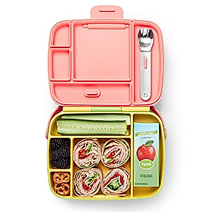 Munchkin® Lunch™ Bento Box for Kids, Includes Utensils, Yellow