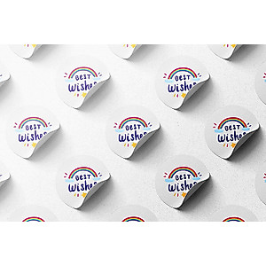 300 pcs Premium Custom Stickers Paper 2 inch Round Uncoated - Personalized Stickers for Businesses with Logo and Name. Birthday and Wedding Favors. Baby Pets Label Product Boxes