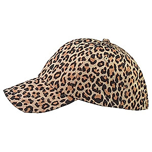 Foetest Adjustable Baseball Cap Leopard Print Hat Cotton Sunhat Headwear Outdoor Sports Cap
