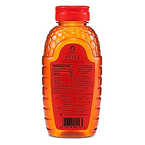 Nate's Hot Honey - 100% Pure Honey Infused with Habanero Chili Pepper Flakes, Award-winning Taste - 16 oz Squeeze Bottle