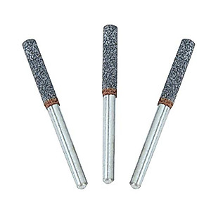 3Pcs 4mm 5/32in Diamond Chainsaw Sharpener Grinding Stone Burr Stone File Sharpening Tool for Rotating Tool
