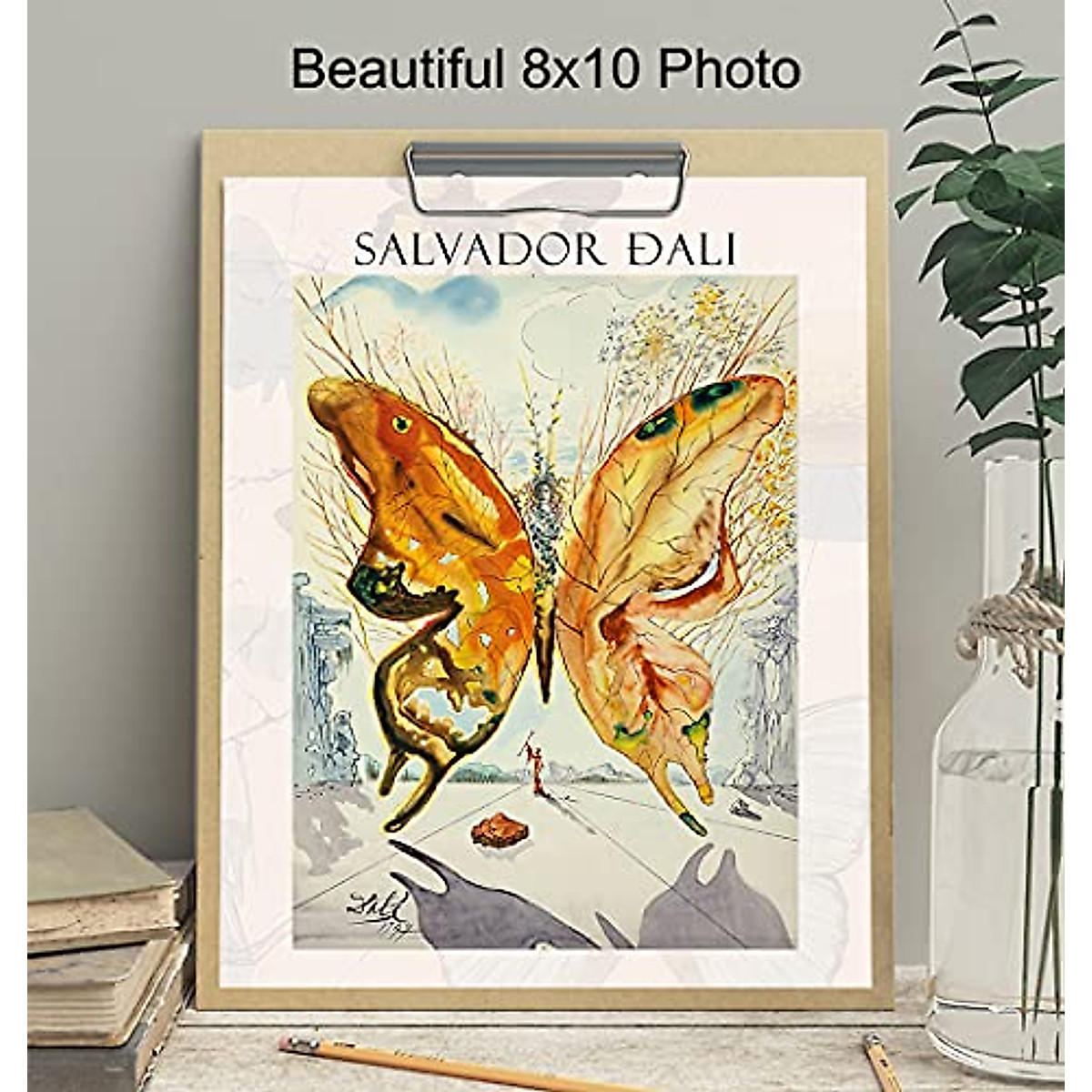 Salvador Dali Wall Art & Decor Print - Gallery Wall Art - Museum Poster - Modern Surrealism Wall Art - Contemporary Wall Art - Butterfly Picture - Living Room, Bedroom - Women, Men, Housewarming Gift