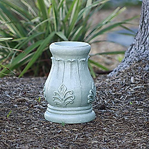 Alpine Corporation 12" Tall Indoor/Outdoor Roman Column Gazing Globe Display Stand