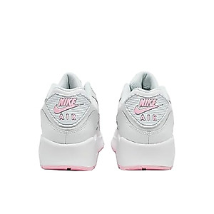 Nike Big Kid's Air Max 90 LTR White/Pink Foam-White White (CD6864 121) - 5