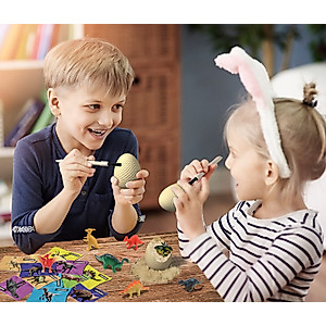 EARTH'SCODE Dinosaur Eggs, 12 Pcs Dino Eggs Excavation Dig Kit, Dinosaur Toys for Dinosaur Party Gifts for Kids 6-12 Years Old