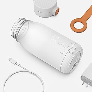 BuubiBottle Portable Milk Warmer for Baby by Quark - Rechargeable USB Bottle Warmer for Breastmilk, Water & Formula - Precise Temperature Control up to 122ºF - Breast Milk Warmer with LED Display