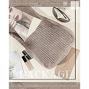 Sweetude Crochet Bags for Women Hand Crocheted Tote Bags Shoulder Knitted Woven Crocheted Tote Bags Large Handmade Aesthetic Cute Bags Shopping Travel School