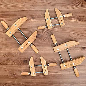 POWERTEC 71522 Wooden Handscrew Clamp – 6 Inch | Hand Screw Clamps for Woodworking, 2PK