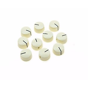 Dopro 10pcs Aged White Vintage Barrel Guitar Amplifier Knob Round Knobs with Set Screw