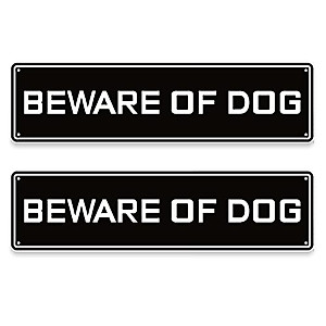 Beware of Dog Sign Aluminum Not Responsible Warning Caution Dog Sign Rust Resistant Weatherproof Sign for Yard Garden Indoor Outdoor Use, 3 x 12 Inch