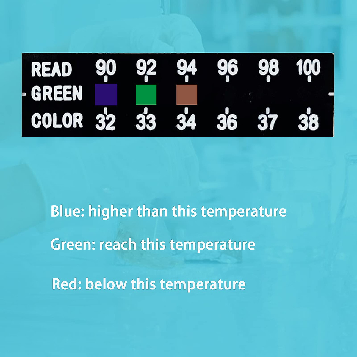 80 Piece Temperature Strips for Urine Drug Testing and Analysis, Disposable Adhesive Urine Test Strip Sticker 90 to 100 Degrees Fahrenheit, 0.4mm Thick LCD Temperature Stickers for Urine Test Bottles