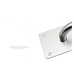 SUYA 12 Inches Push Pull Door Handles Premium Commercial Sliding Barn Door Handle Pull and Push Plate Hardware Set for Front/Back Door/Mark/Restaurant/High Traffic Areas,Satin Nickel Finished(2pcs)