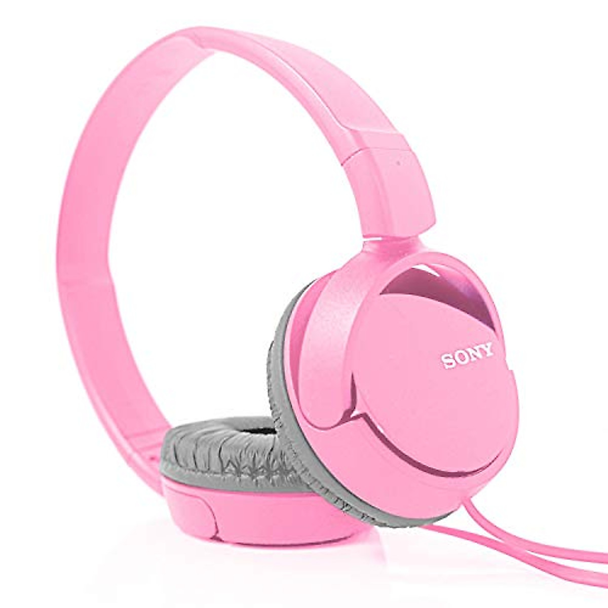SONY Wired Over Ear Best Stereo Extra Bass Portable Foldable Headphones Headset for Apple iPhone iPod/Samsung Galaxy / mp3 Player / 3.5mm Jack Plug Cell Phone (Rose)