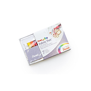 Pentel Fabric Fun Pastel Dye Stick (Pack of 7), Assorted Colors, PTS-7