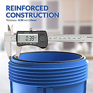 SimPure 10 inch Whole House Water Filter Housing (DB10), 10" x 4.5" Sediment Carbon Cartridge Universal Housing, Pre-Filtration System for Well and City Water, 1" NPT Port, Pressure Release