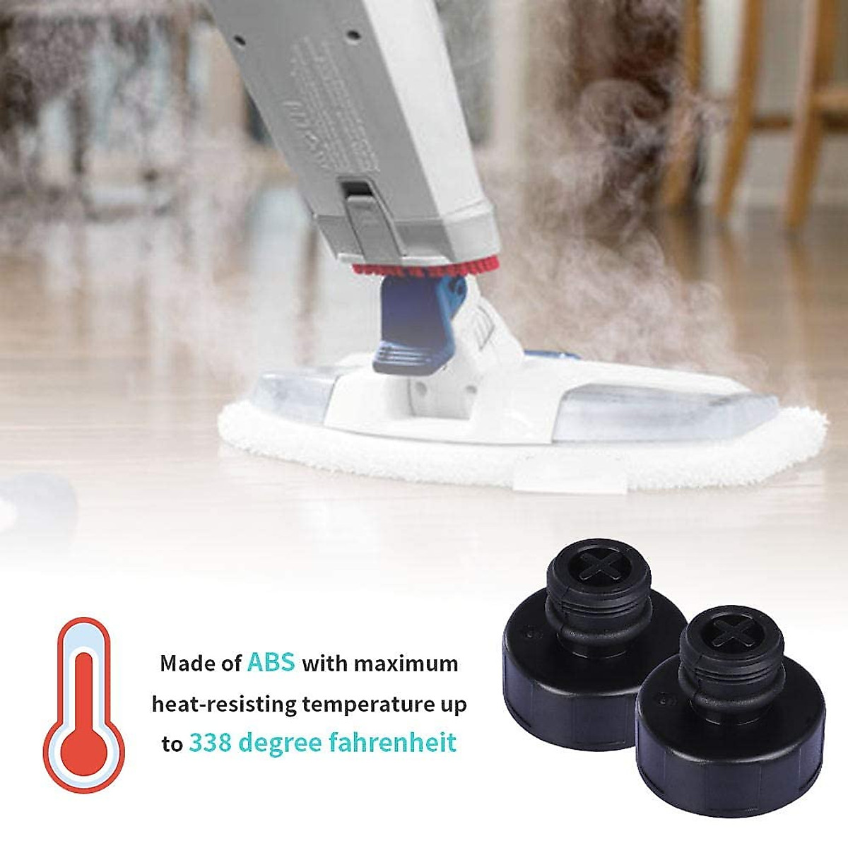 KEEPOW Steam Mop Replacement Parts Compatible with Bissell Powerfresh Steam Mop 1940 Series, Water Tank Caps Replacement, Replaces part 203-8413 2038413 (2 Pack)