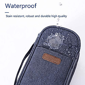 Pencil Case Big Capacity Pen Bag 3 Compartment Large Storage Pouch Marker Pen Case with Zipper Waterproof Portable for School Girls Boys Teens (Grey)