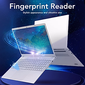 ciciglow 15.6in Laptop, 2K IPS Display Portable Laptop Computer 4 Cores 4 Threads CPU 12GB RAM 256GB ROM, for Win 10, 5000mAh Battery, with Backlit Keyboard (12+256G US Plug)