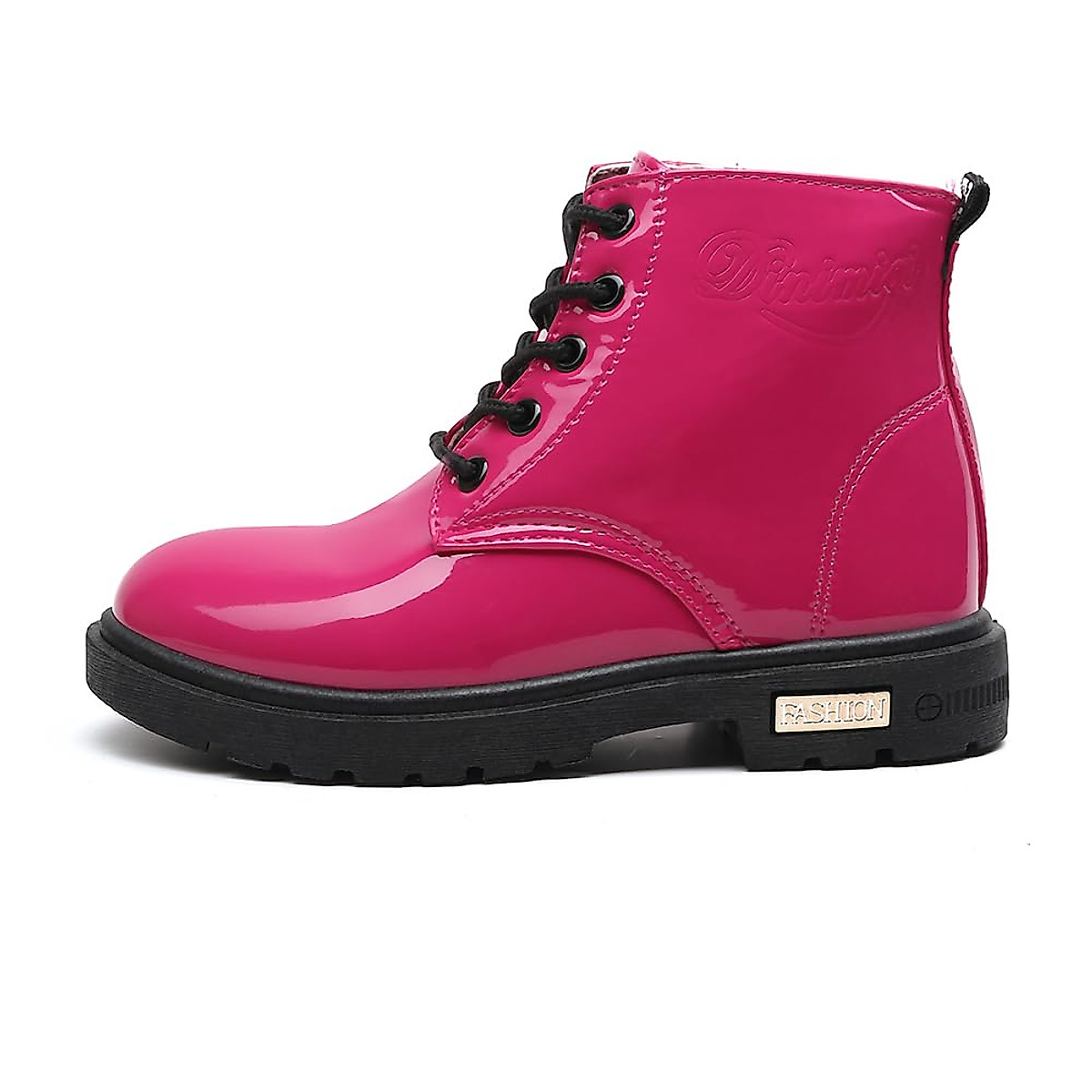 Cixi Maxu E-Commerce.Co.Ltd Girls Boys Rose PU Waterproof Child Ankle Boots,Little Kid, 13M US