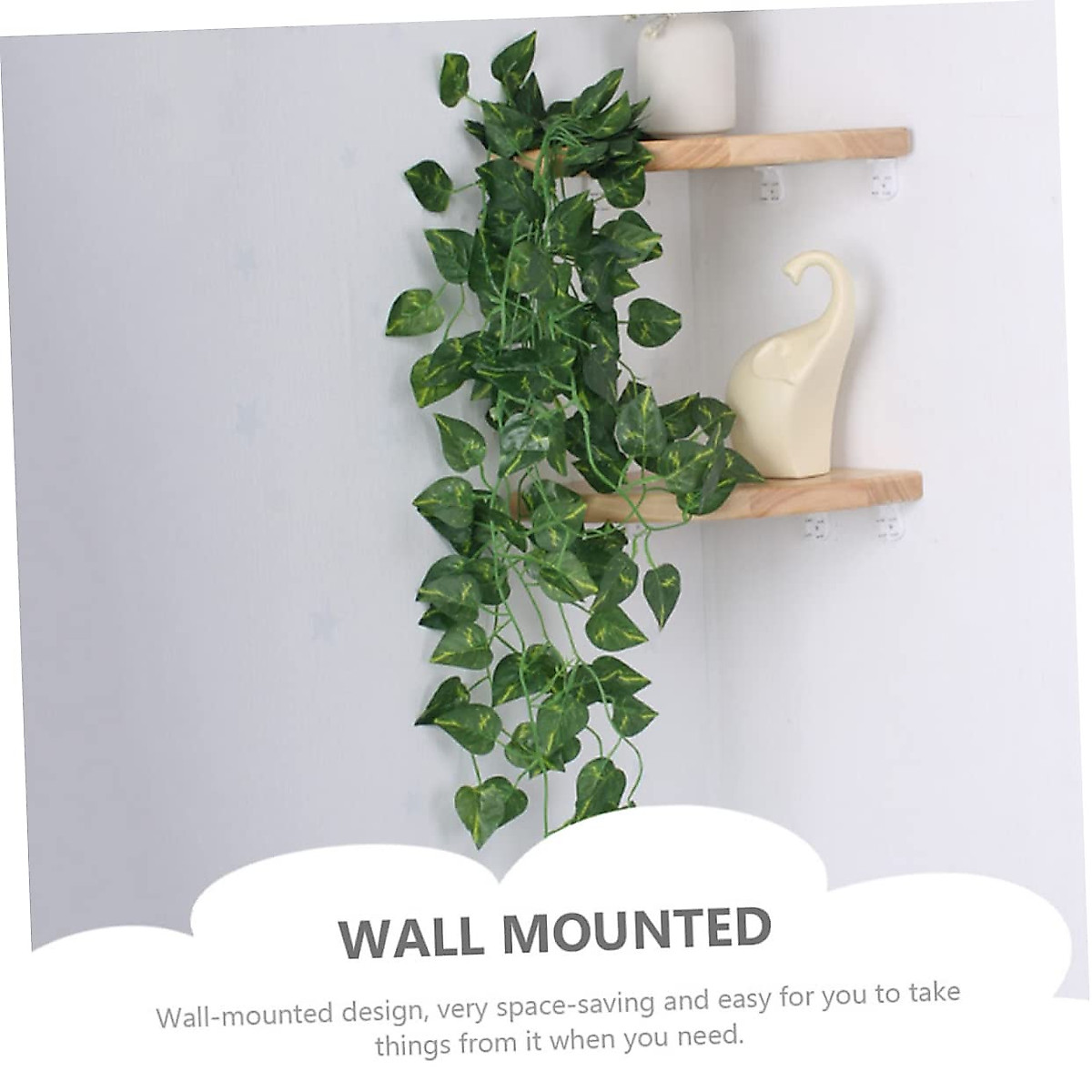 VOSAREA 2 Sets Wall Mounted Storage Shelves Decorative Shelving Hanging Storage Rack Floating Bookshelf Small Shelf Display Shelf Floating Wall Shelves Corner Bookshelf Wooden Corner Shelf