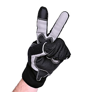 Planet Bike Borealis Gloves, MTB, ATB, Road Bicycle Gloves, 3 in 1 Design, Ideal for Fall, Winter, or Early Spring Riding, Lobster Design Outer Shell, Inner Fleece Gloves, Small, Black