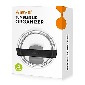 AIEVE Tumbler Lid Organizer, Cup Lid Organizer for Kitchen Cabinet, Coffee Cup Organizer Storage(Lid not included)(4 Pack)