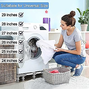 Kiss Core Laundry Pedestal 29" Universal Fit Washer Pedestal, Adjustable Washer and Dryer Stand with 16 Strong Feet, Multi-Functional Washing Machine Base Stand for Washer and Dryer
