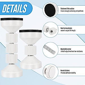 4PCS Adjustable Threaded Headboard Stoppers,Bed Frame Anti-Shake Tool,Bedside Headboards Prevent loosening Anti-Shake Fixer,Telescopic Support Headboard Stabilizer Bed Stoppers for Room Wall,Beds,Sofa