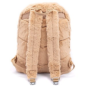 Pusheen Backpack Fur 3D Cat Beige Fluffy Rucksack 16”