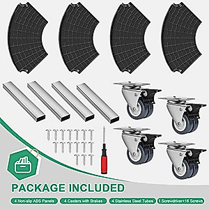 sanyi Plant Caddy with Wheels Heavy Duty, 15-21" Adjustable Plant Stand with Wheels, Large Plant Dolly Cart for Vertical Garden Tower, Vertical Planters, Patio Umbrella Base, Plant Pots, Trash Can