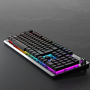 MuYiYi11 Adapter K002 Gaming KeyboardLights Backlight 104 Keys Mechanical Wired PC Keyboard for Gamers Gaming Keyboard for PC Computer Peripherals