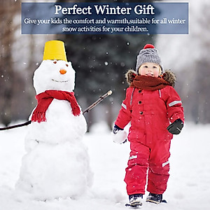 Cevapro Kids Winter Gloves Waterproof Ski Thermal Gloves Touchscreen Ski Warm Gloves for Kids Boys Girls Children Skiing Cycling