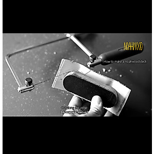 NOAHWOOD Wooden Fingerboard Complete NW8.0 360flip King of Finger Deck+ NW3.0 King Trucks Silvery +NW3.0 Black Wheels (Black Maple, 100x34mm Set)