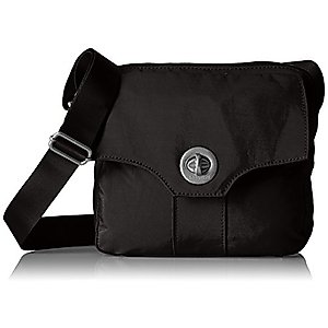 High Rise Silver Shoulder Bag, Black, One Size